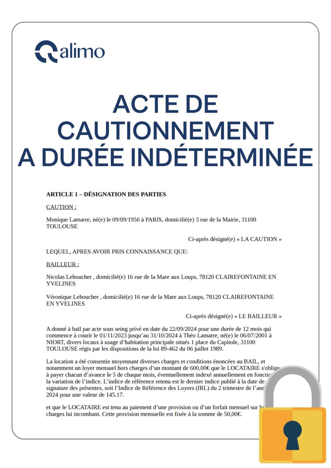 Acte de caution solidaire et garant : modèle gratuit PDF, Word 2025