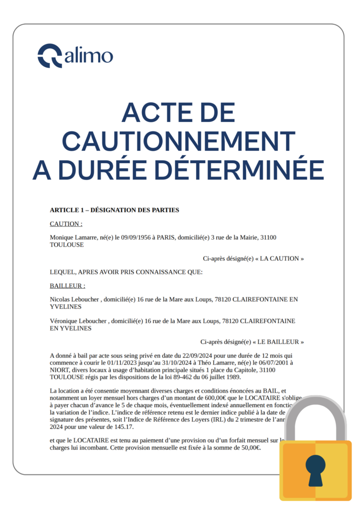 Acte de caution solidaire et garant : modèle gratuit PDF, Word 2025